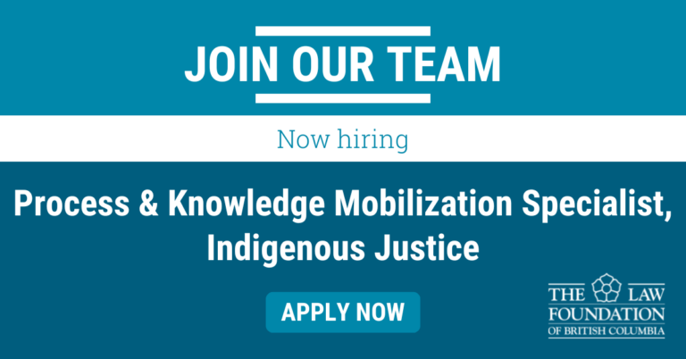 Law Foundation Seeking Process & Knowledge Mobilization Specialist ...
